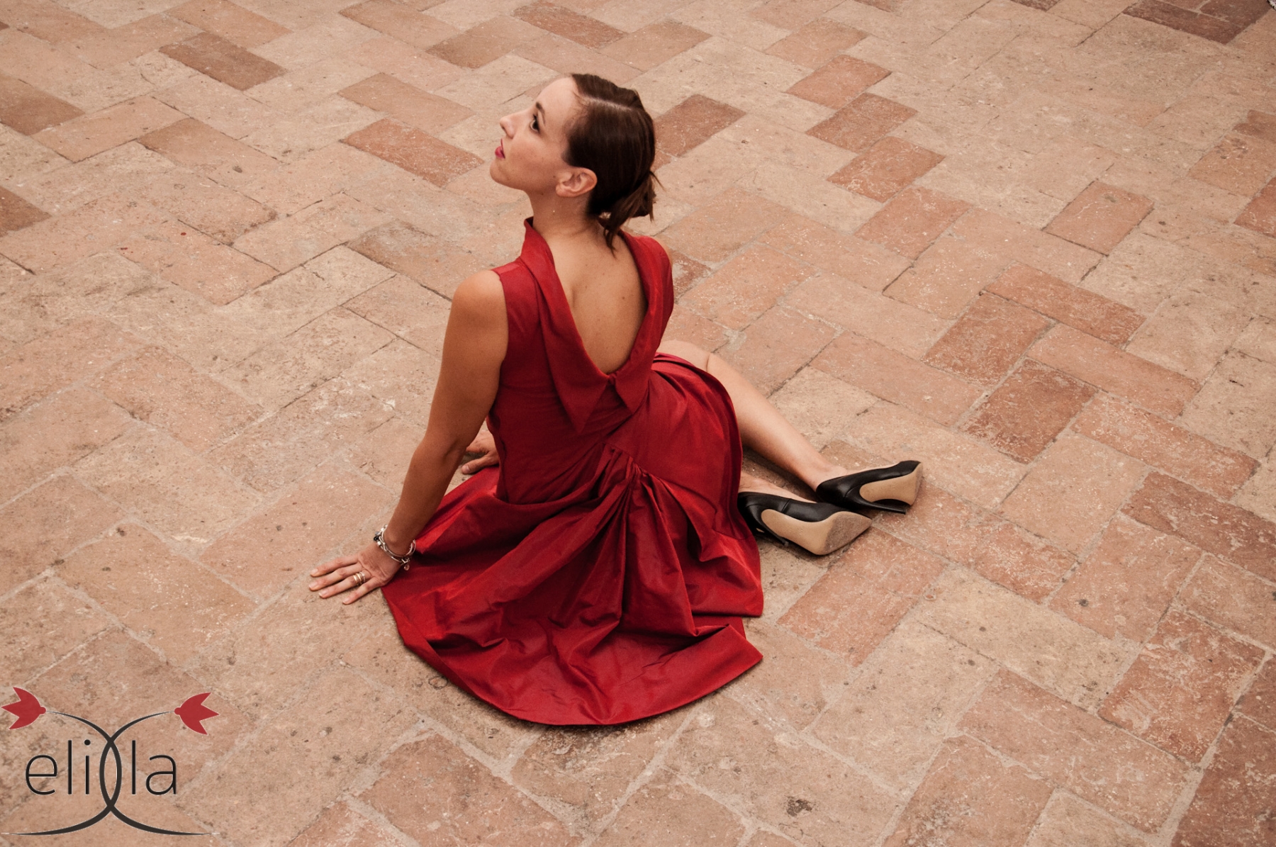 Abito rosso cangiante - Elila - Creatrice Moda - Terni - Elisa Lanzillotti